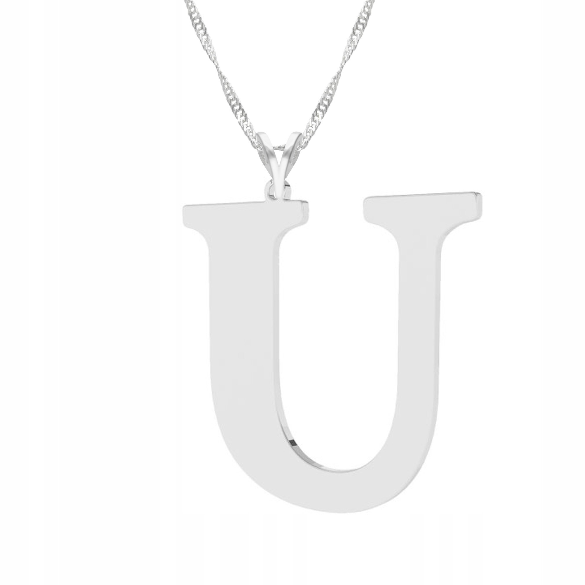 Colier, Larezo, scrisoare U, argint 925, 42x3.9 cm - eMAG.ro