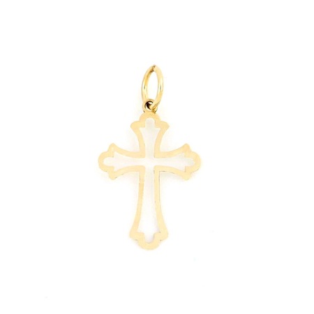 Pandant forma cruce perforata, aur 14k - eMAG.ro