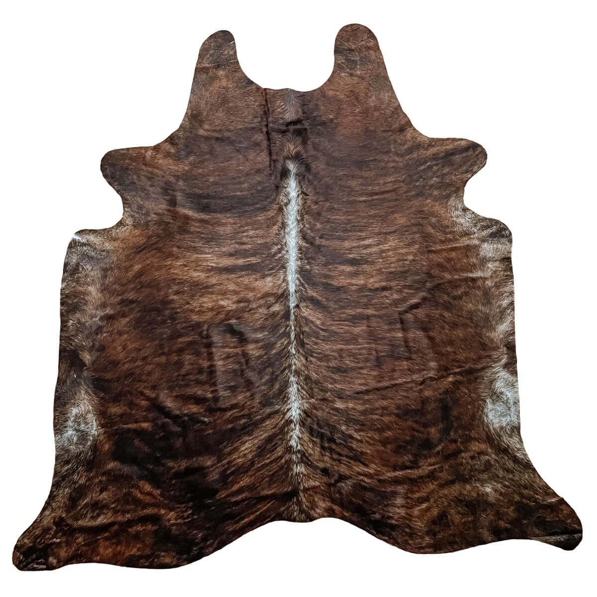 Covor din Piele de Vaca Exotic Maro Inchis, 235x200cm - eMAG.ro