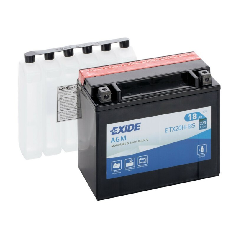 Baterie moto, Exide Batteries, 12V, 18Ah, 270A, 175x90x155mm, Negru ...