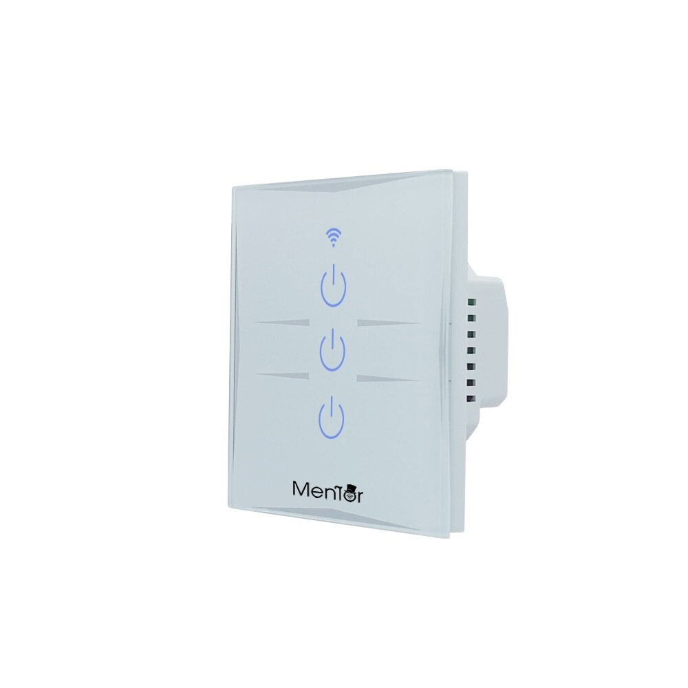 Intrerupator inteligent wireless Mentor ES028 WiFi, 10A, 1800W, triplu ...