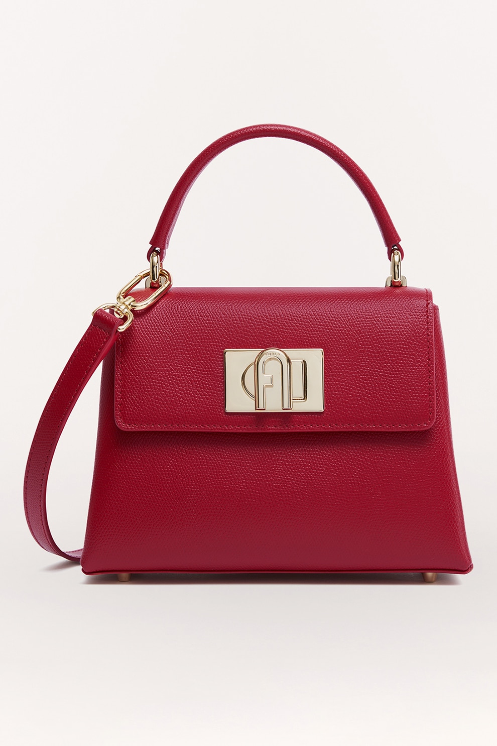 Furla, Geanta crossbody din piele 1927, Rosu inchis - eMAG.ro