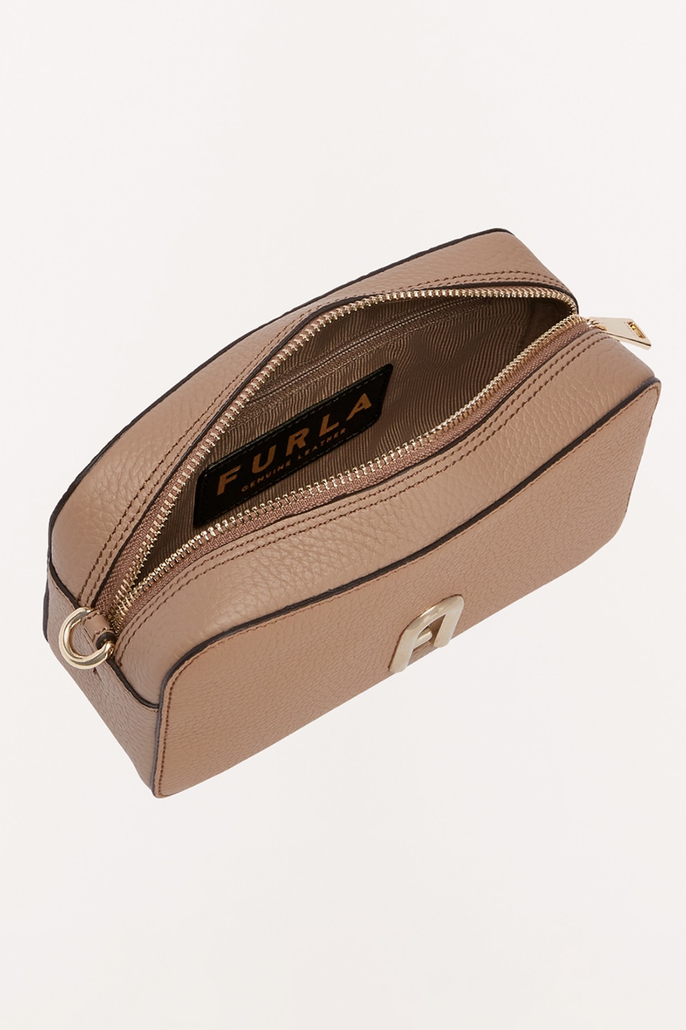 Furla, Geanta crossbody mica de piele Primula, Bej - eMAG.ro