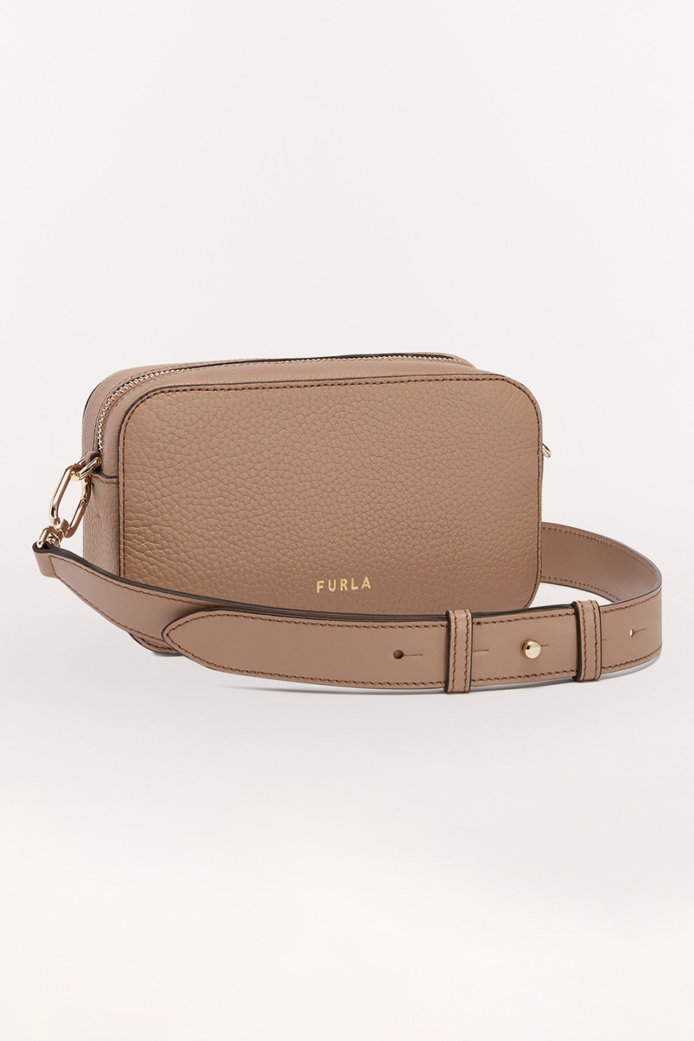 Furla, Geanta crossbody mica de piele Primula, Bej - eMAG.ro