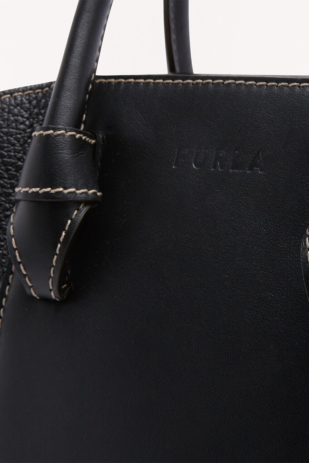 Furla, Geanta tote din piele Miastella, Negru - eMAG.ro