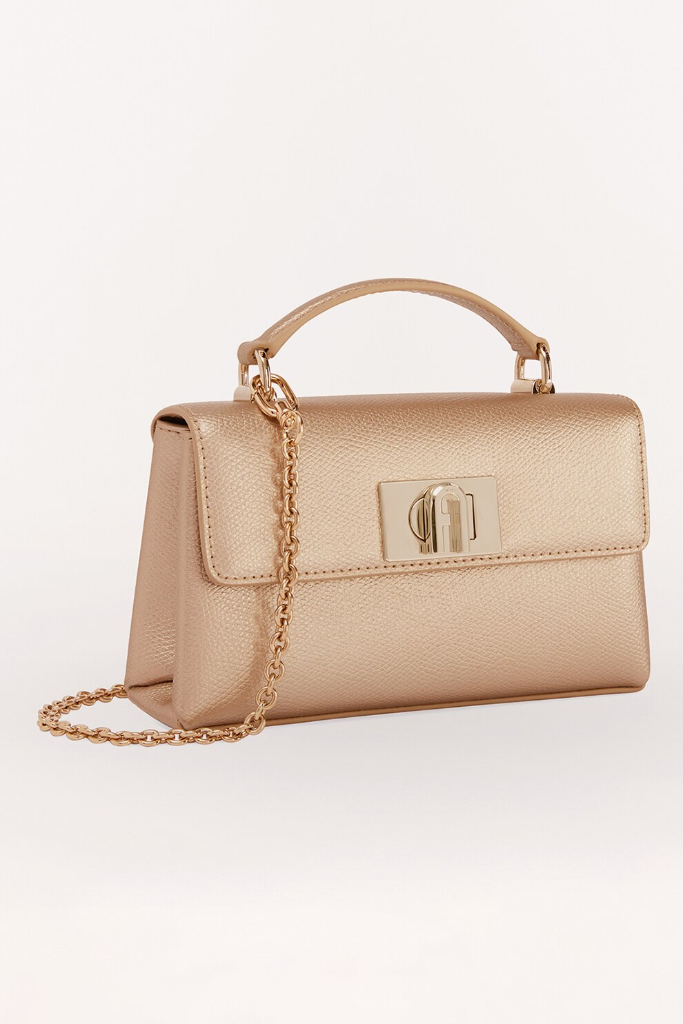 Furla, Geanta crossbody mica din piele 1927, Bej deschis - eMAG.ro