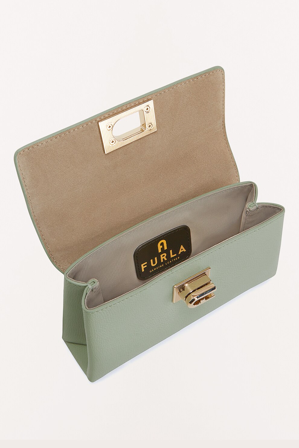 Furla, Geanta crossbody mica din piele 1927, Sparanghel - eMAG.ro