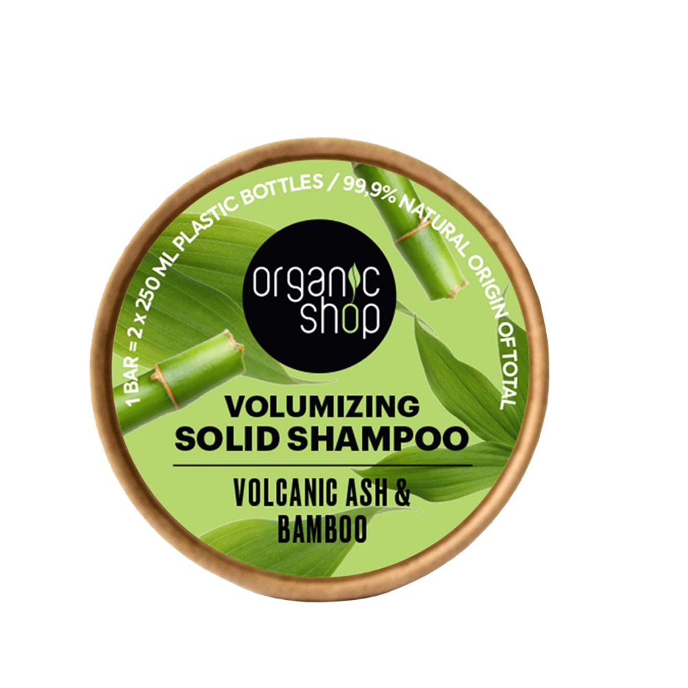 Sampon solid pentru volum Organic Shop Volcanic Ash and Bamboo, 60 g ...
