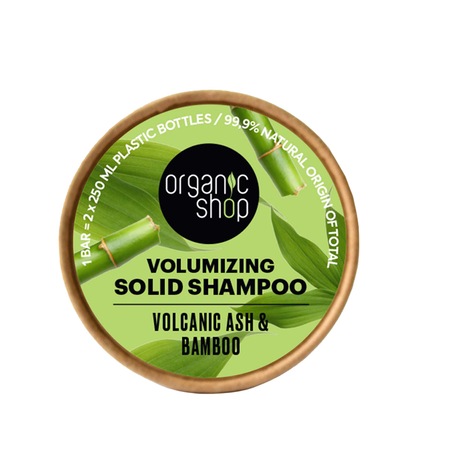 Sampon solid pentru volum Organic Shop Volcanic Ash and Bamboo, 60 g ...