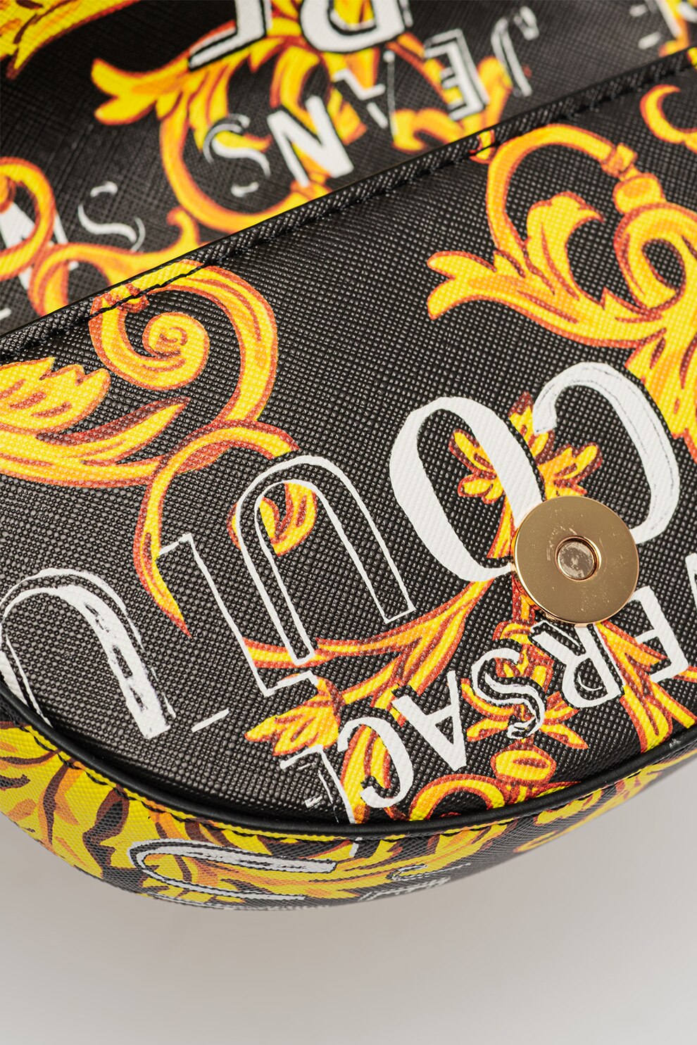 Versace Jeans Couture, Geanta crossbody de piele saffiano sintetica ...
