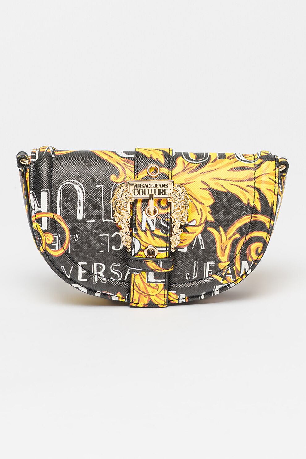 Versace Jeans Couture, Geanta crossbody de piele saffiano sintetica ...