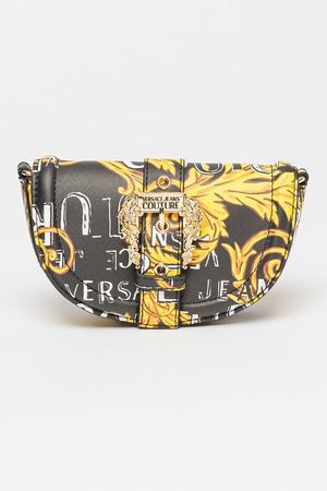 Versace Jeans Couture, Geanta crossbody de piele saffiano sintetica ...