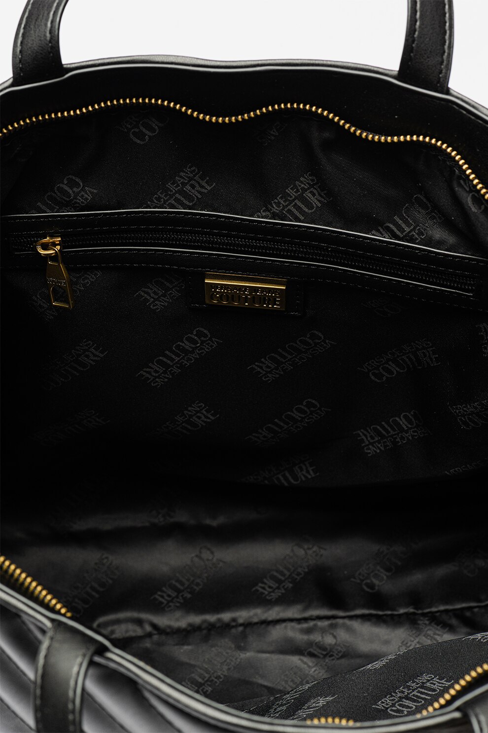 Versace Jeans Couture, Geanta tote cu esarfa decorativa Thelma, Negru ...