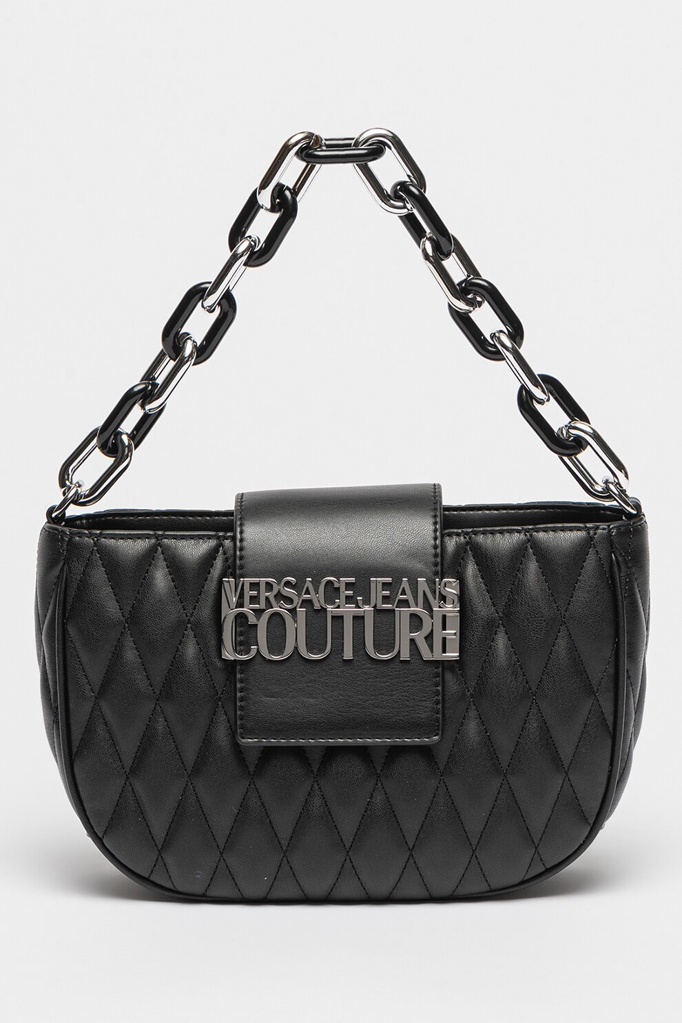 Versace Jeans Couture, Geanta cu bareta de umar si aplicatie logo ...