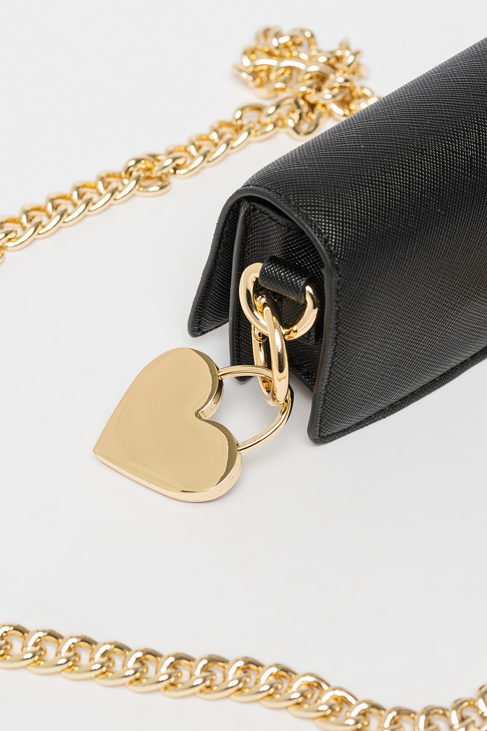 Versace Jeans Couture, Geanta crossbody cu logo metalic, Negru - eMAG.ro