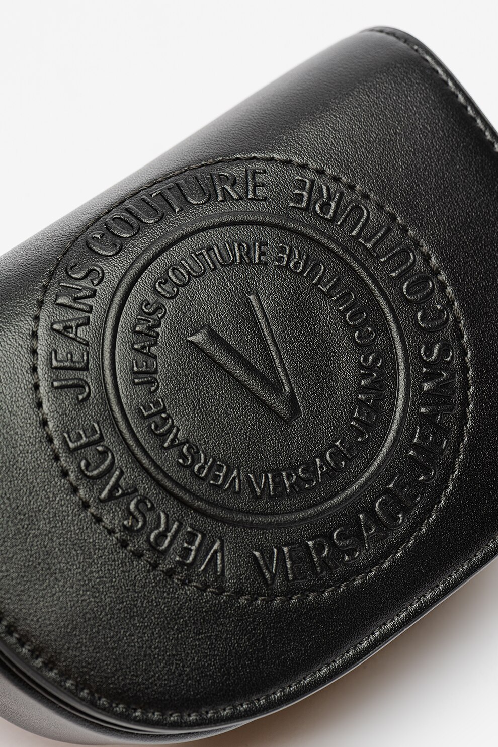 Versace Jeans Couture, Geanta crossbody de piele ecologica cu logo in ...