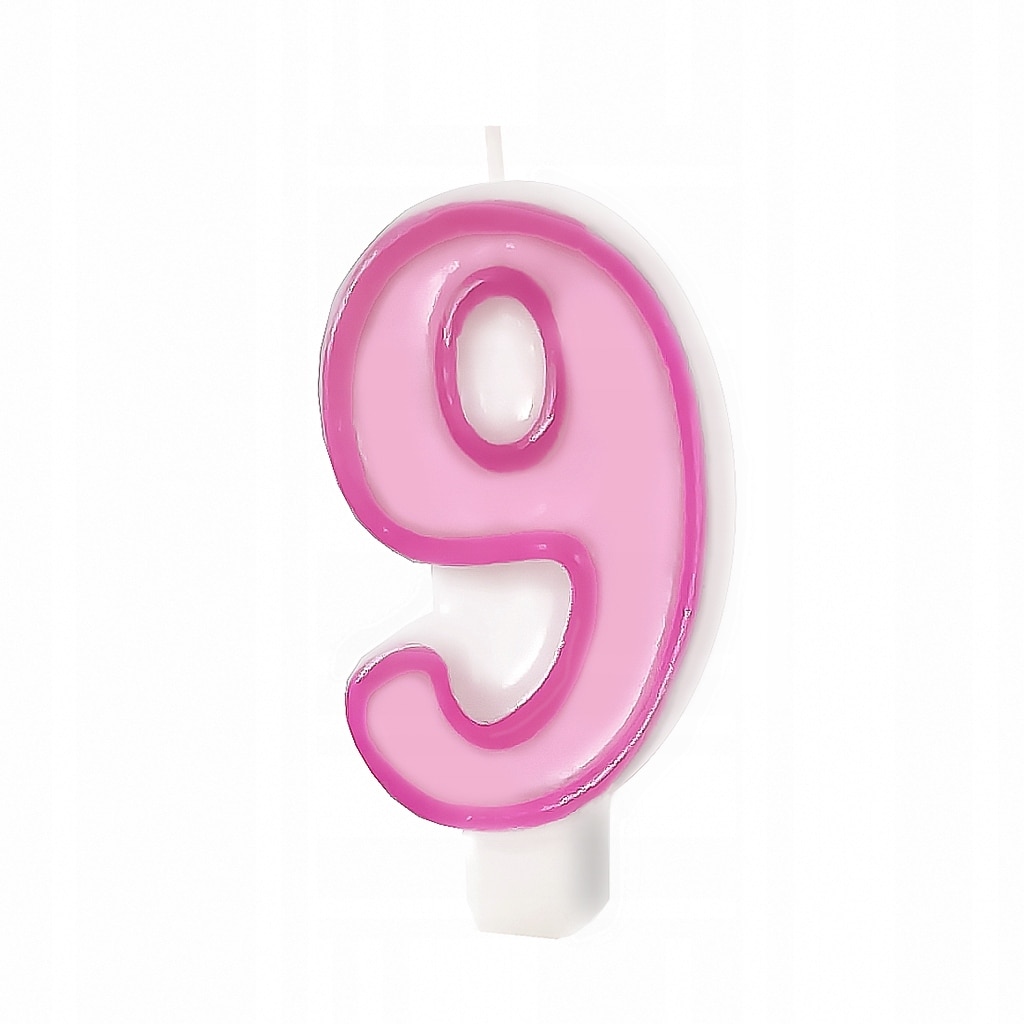 Lumanare pentru tort, Inna, Cifra 9, Roz - eMAG.ro