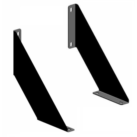 Set 2 Suport raft metalic model 1, 18x18 cm, otel, negru - eMAG.ro