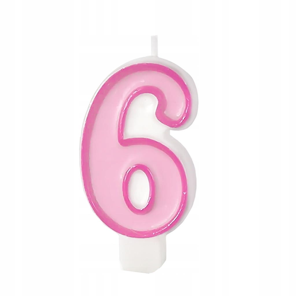 Lumanare pentru tort, Inna, Cifra 6, Roz - eMAG.ro