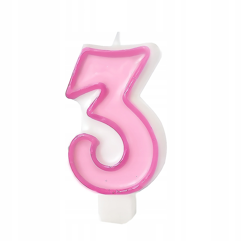 Lumanare pentru tort, Inna, Cifra 3, Roz - eMAG.ro