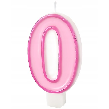 Lumanare pentru tort, Inna, Cifra 0, Roz - eMAG.ro