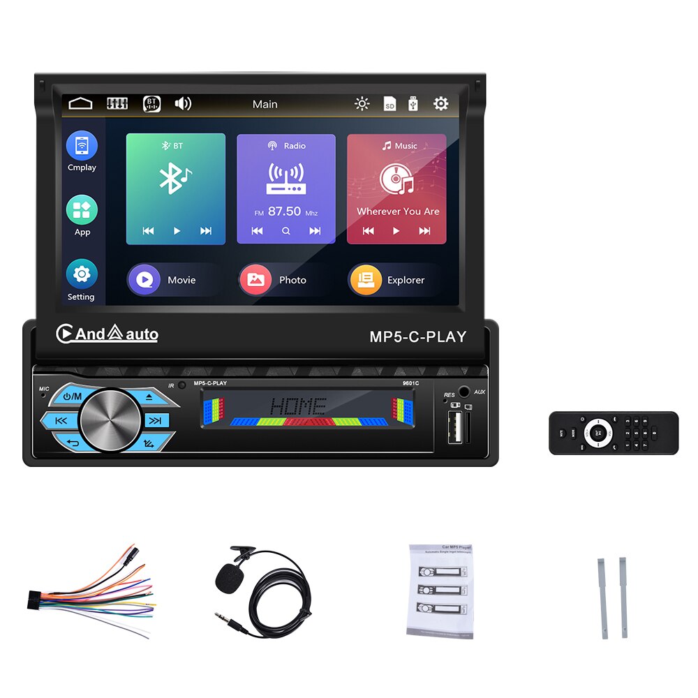 Navigatie cu MP5, Ecran de 7 Inch, Rama 1din, Ecran rotativ universal ...