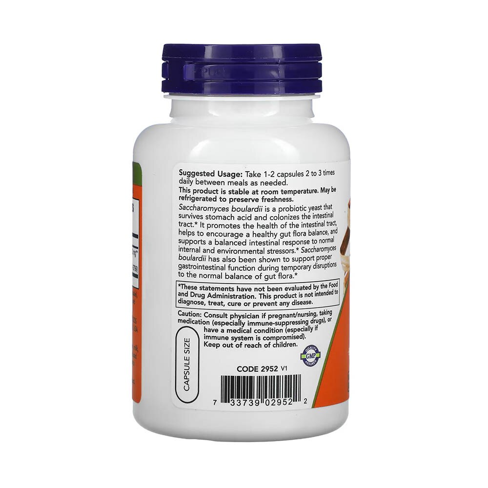 Saccharomyces Boulardii (Drojdie Probiotica) Now Foods, 120 capsule ...