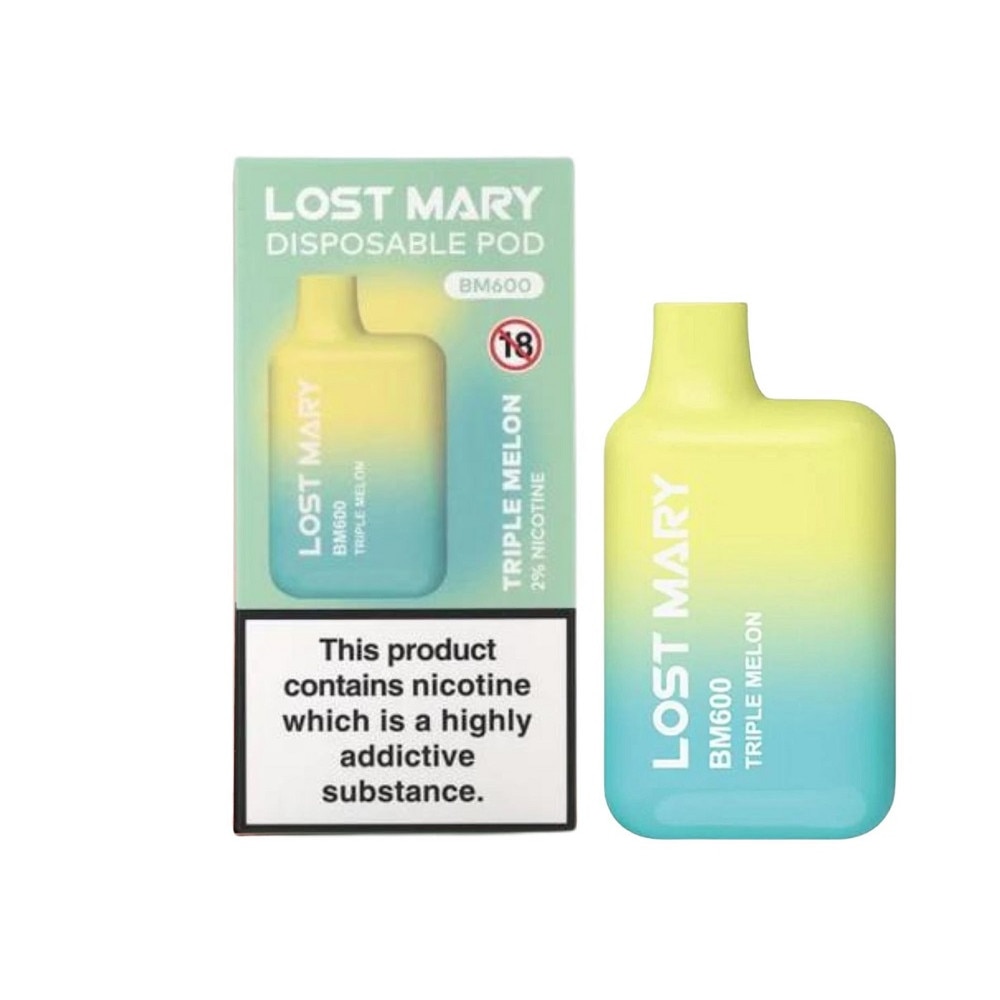 Tigara electronica de unica folosinta, Lost Mary BM600 - Triple Melon, 2ml, 20mg NicSalt ...