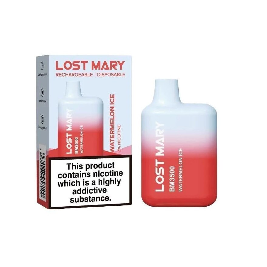 Tigara electronica de unica folosinta, Lost Mary BM600 - Watermelon Ice, 2ml, 20mg NicSalt ...