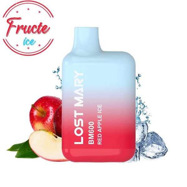 Tigara electronica de unica folosinta, Lost Mary BM600 - Red Apple Ice, 2ml, 20mg NicSalt ...