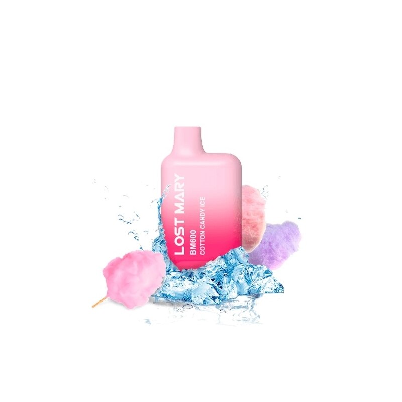 Tigara electronica de unica folosinta, Lost Mary BM600 - Cotton Candy Ice, 2ml, 20mg NicSalt ...