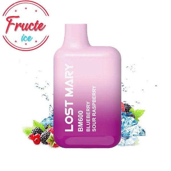 Tigara electronica de unica folosinta, Lost Mary BM600 - Blueberry Sour Raspberry, 2ml, 20mg ...