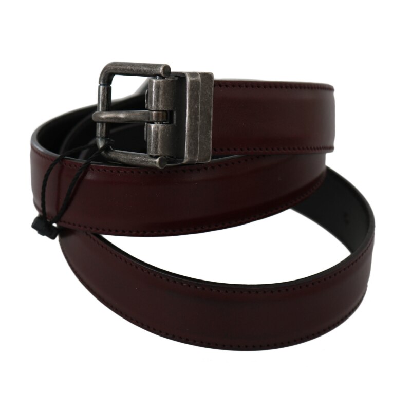 Cureaua barbati, Dolce & Gabbana, Piele, 90 cm, Visiniu - eMAG.ro