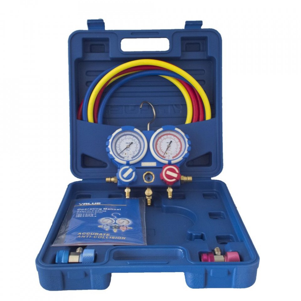 Baterie manometru colector dublu, freon R-134a, Value, VMG-2-R134a-B ...