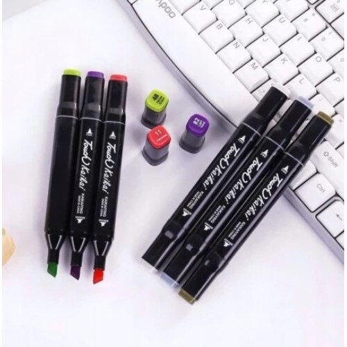 Set 48 markere duble, cutie de depozitare inclusa - eMAG.ro