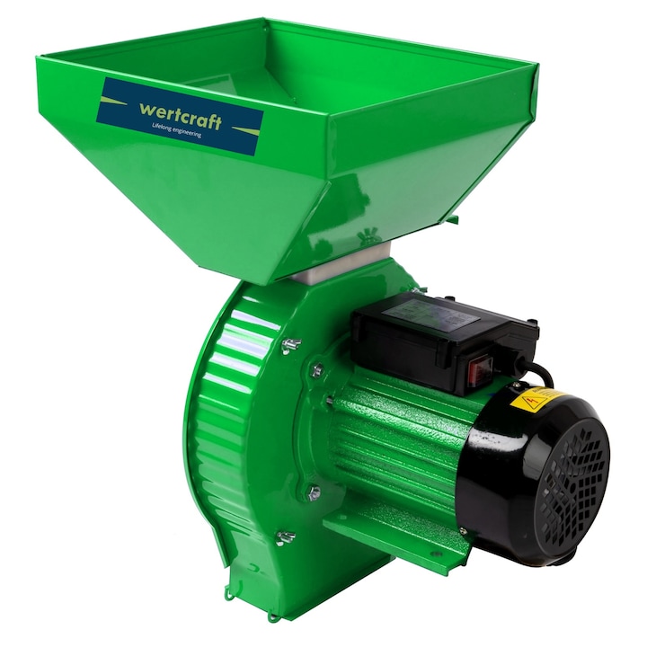 Moara electrica pentru uruiala si cereale Wertcraft 3.8 kW, 300 kg/h ...