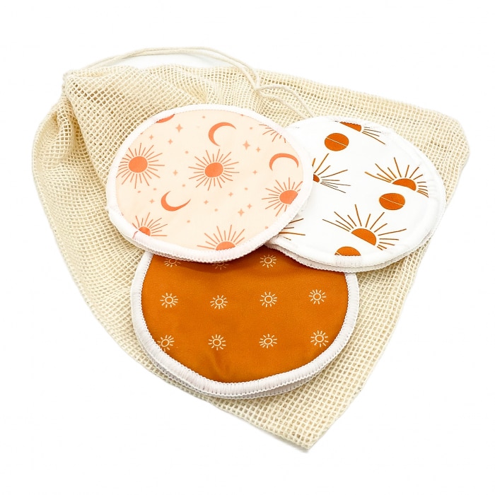 Tampoane absorbante si reutilizabile pentru sani, Zuluff, Orange, 3 ...