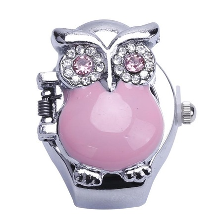 Inel cu ceas bufnita, roz, quartz, NileX - eMAG.ro