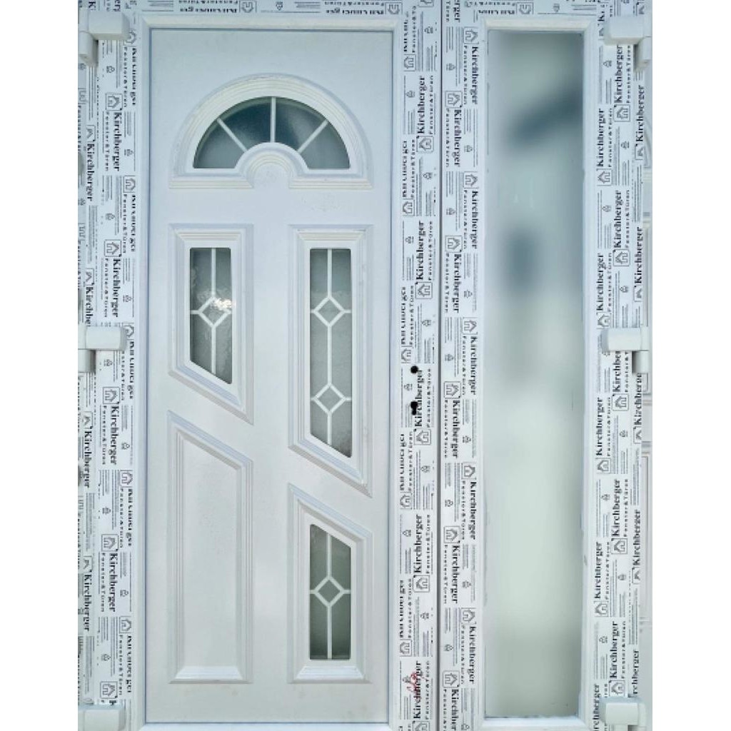 Usa dubla exterior Pvc, DIAGONAL RHOMBUS WHITE, Alb, 130x200 - eMAG.ro