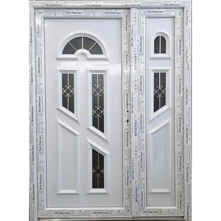 Usa dubla exterior Pvc, DIAGONAL FLOWER GOLD, Alb, 150x190 - eMAG.ro