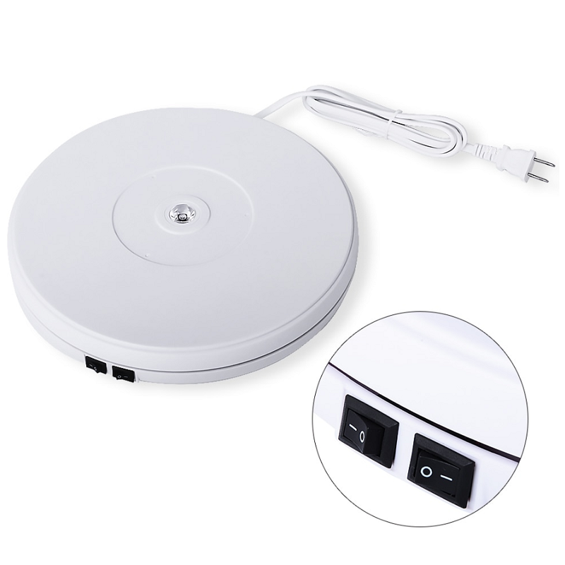 Masa foto circulara electrica cu LED, 25cm - eMAG.ro