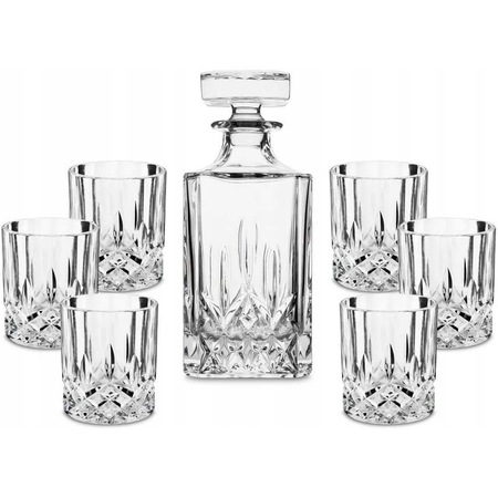 Set pahare si sticla pentru whiskey, Bohemia, Sticla - eMAG.ro
