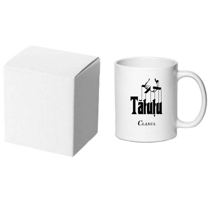 Персонализирана бяла чаша Clanul, Tatutu, Stickers Factory, 330 мл ...