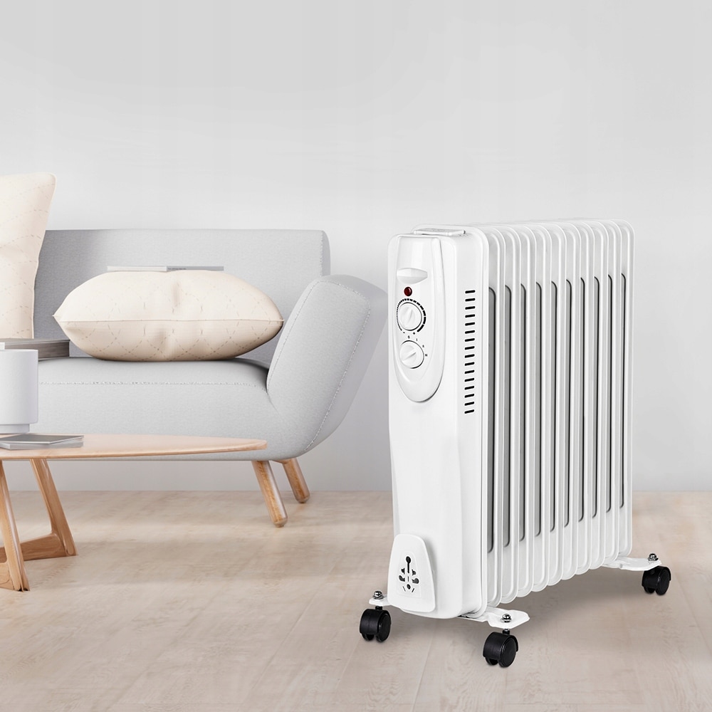 Radiator electric cu ulei, Extralink, NY-25W1, 2500W, 11 elementi, Alb ...