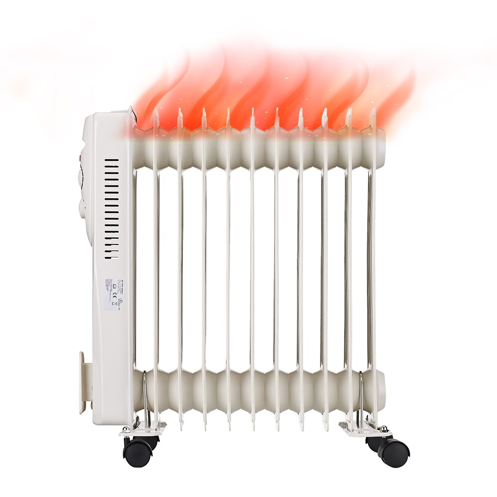 Radiator electric cu ulei, Extralink, NY-25W1, 2500W, 11 elementi, Alb ...