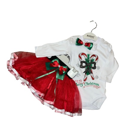 Set compleu fetite, 3 piese, tulle tutu, rosu - eMAG.ro