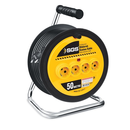 Prelungitor rola cu cablu, 4 prize, 3x2.5mm, 50m - eMAG.ro