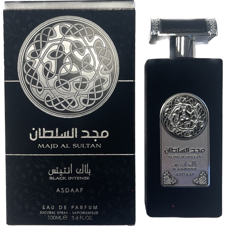 Asdaaf Majd Al Sultan Black Intense 100 ml Apa de Parfum Barbati - eMAG.ro