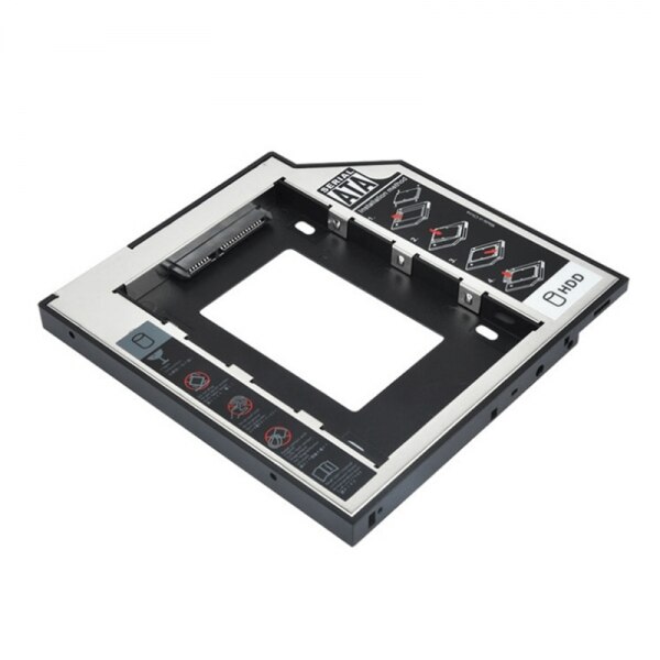 Adaptor DVD SATA Caddy 9.5mm 13 pini pentru HDD / SSD SATA 2.5 inch, 22 ...
