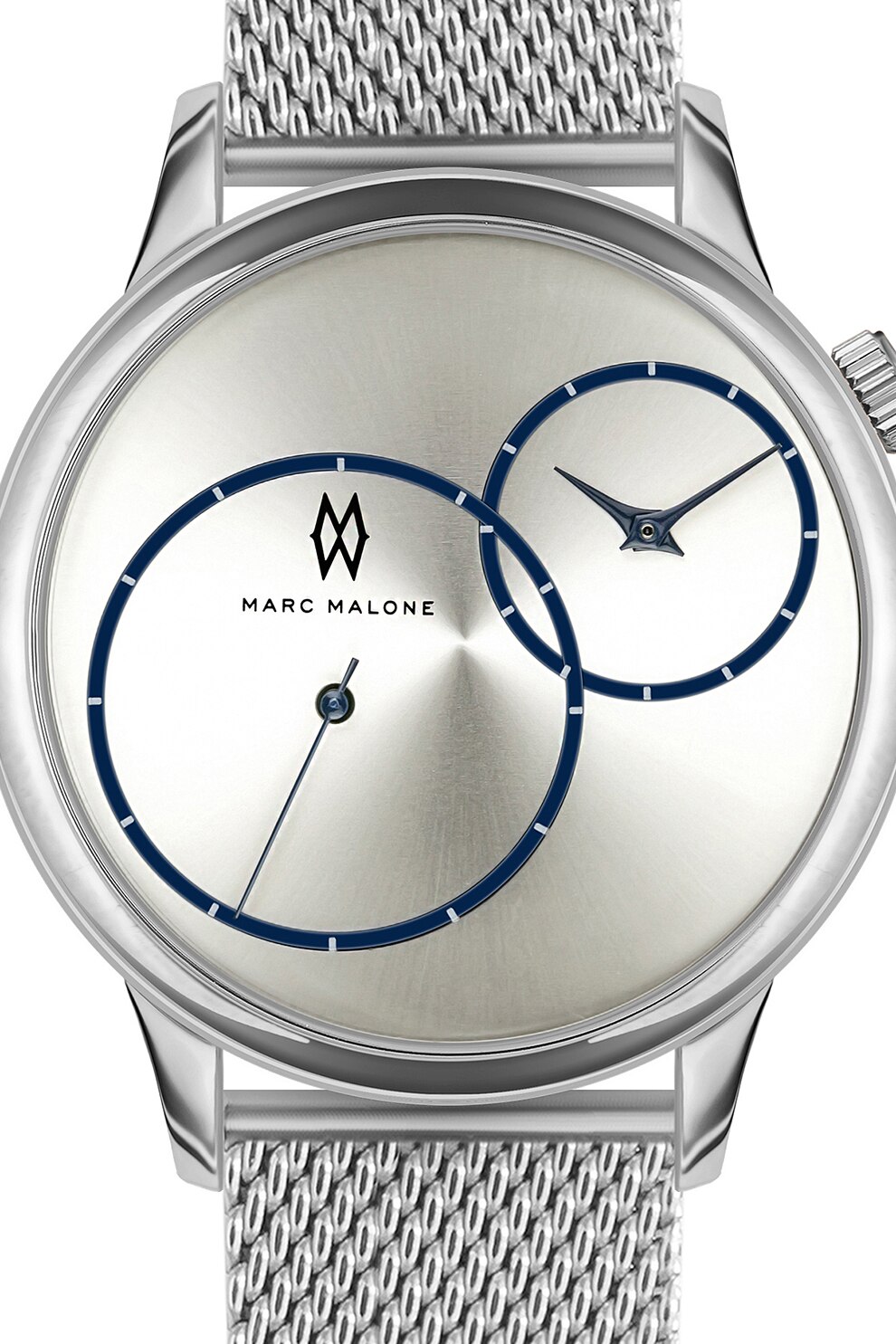 MARC MALONE, Ceas de otel inoxidabil cu logo pe cadran, Argintiu - eMAG.ro
